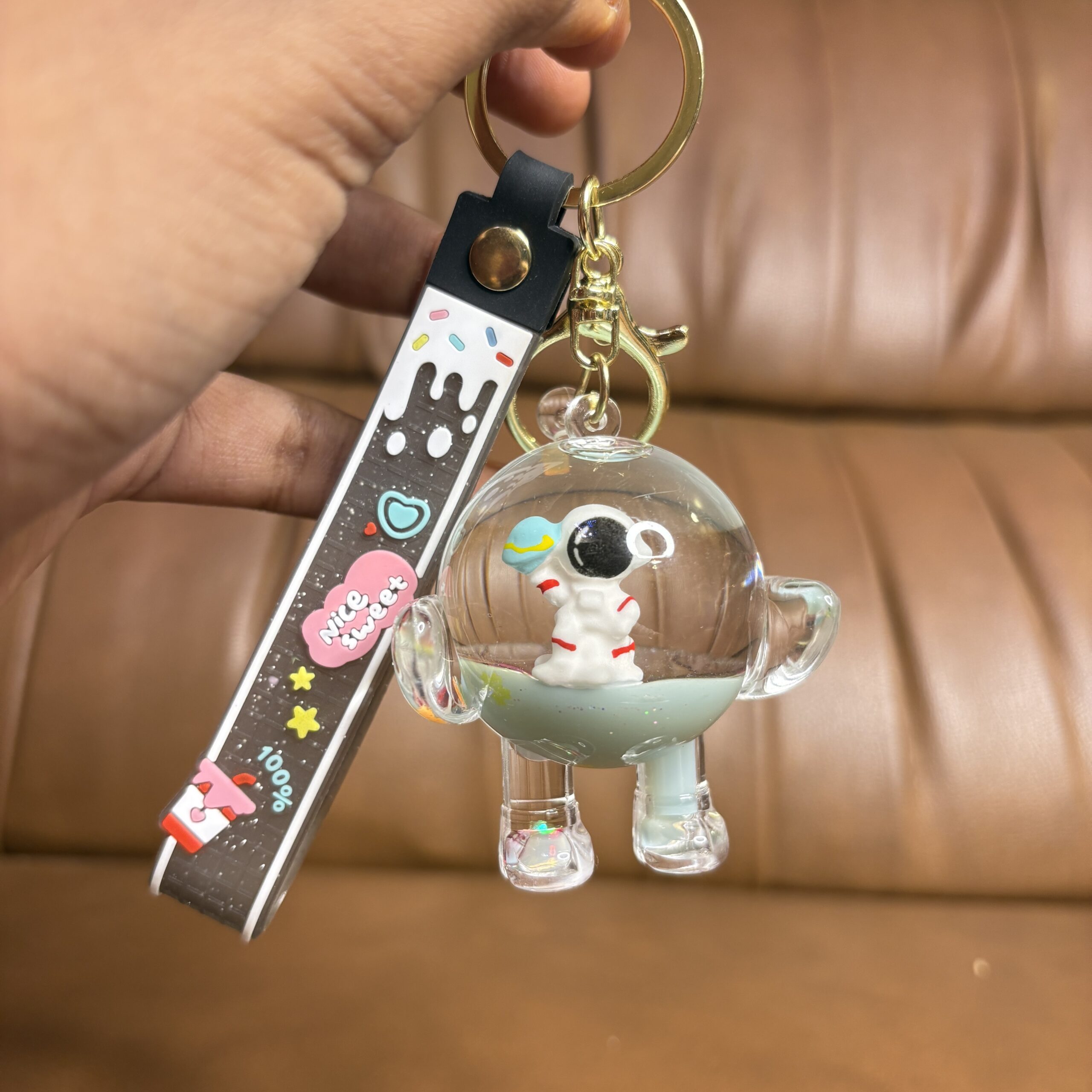 Premium astro space water glitter keychain – LetsPropStore
